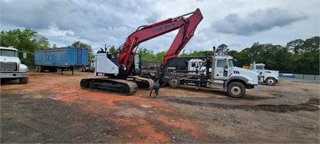 DADE Auctions - 2019 Link-Belt 245X4LC with Rotobec Grapple Saw